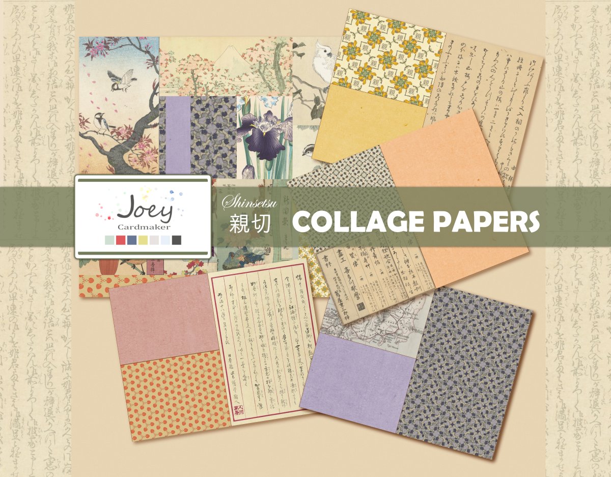 FREEBIE: Shinsetsu 親 – Collage Papers – Joey Cardmaker