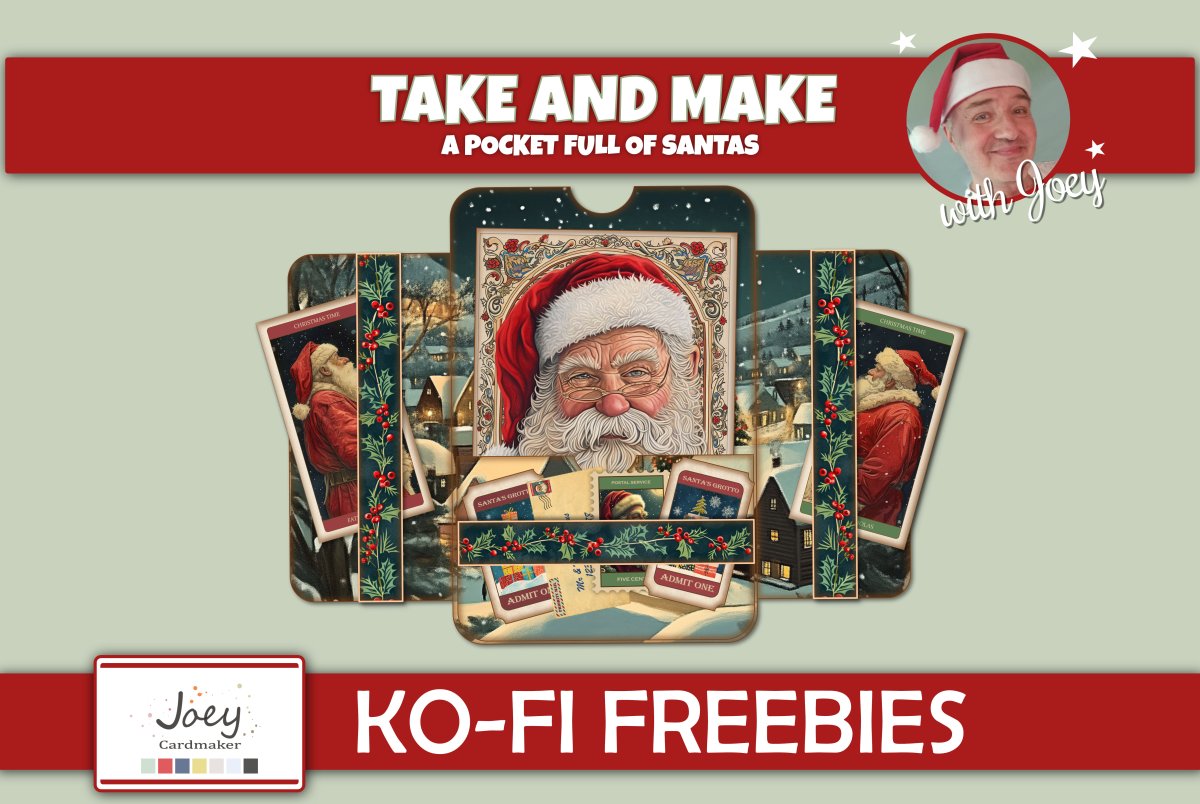 Take and Make: “A Pocket Full of Santas” Freebie – Joey Cardmaker